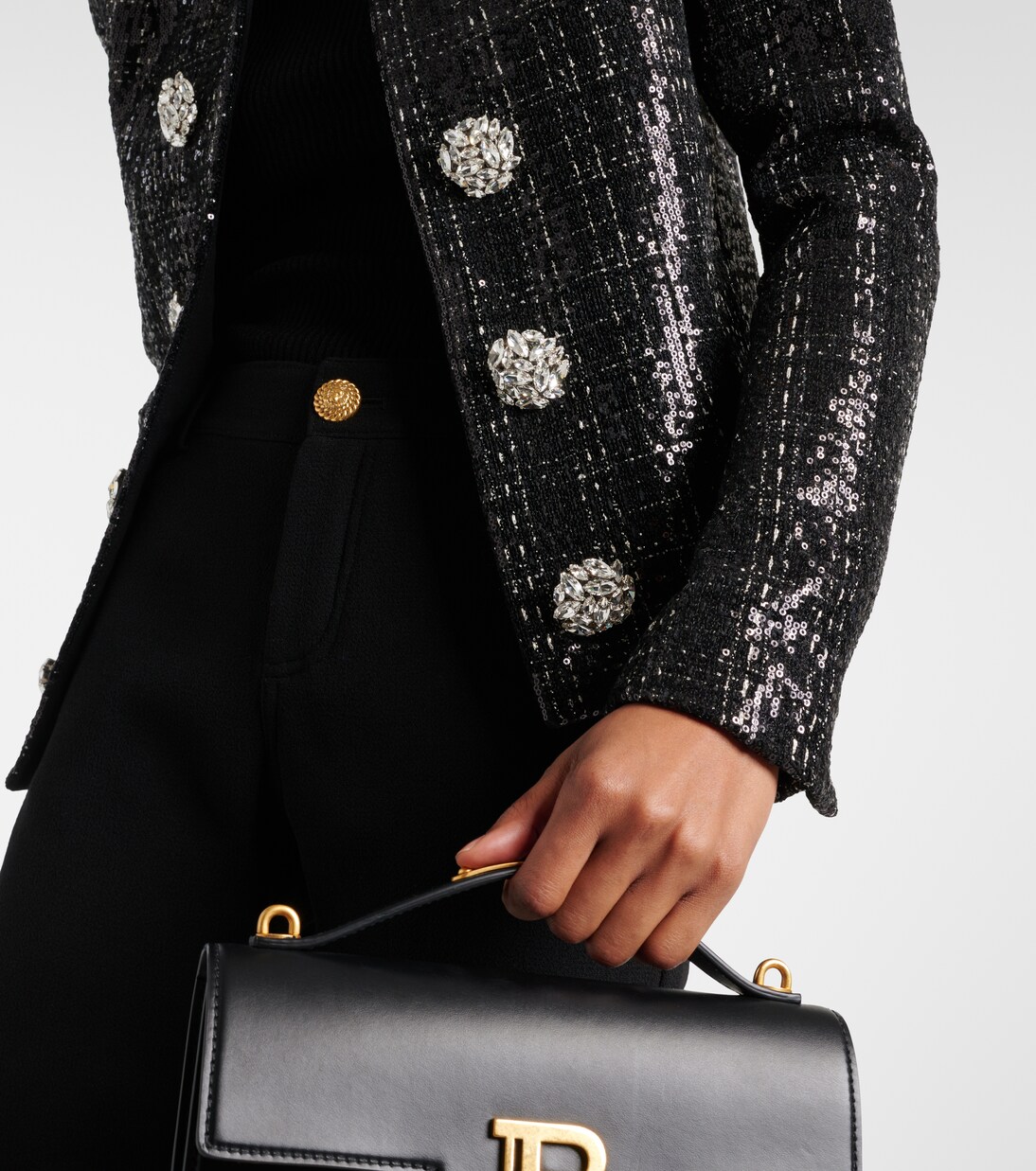 Sequined tweed jacket in black - Balmain | Mytheresa