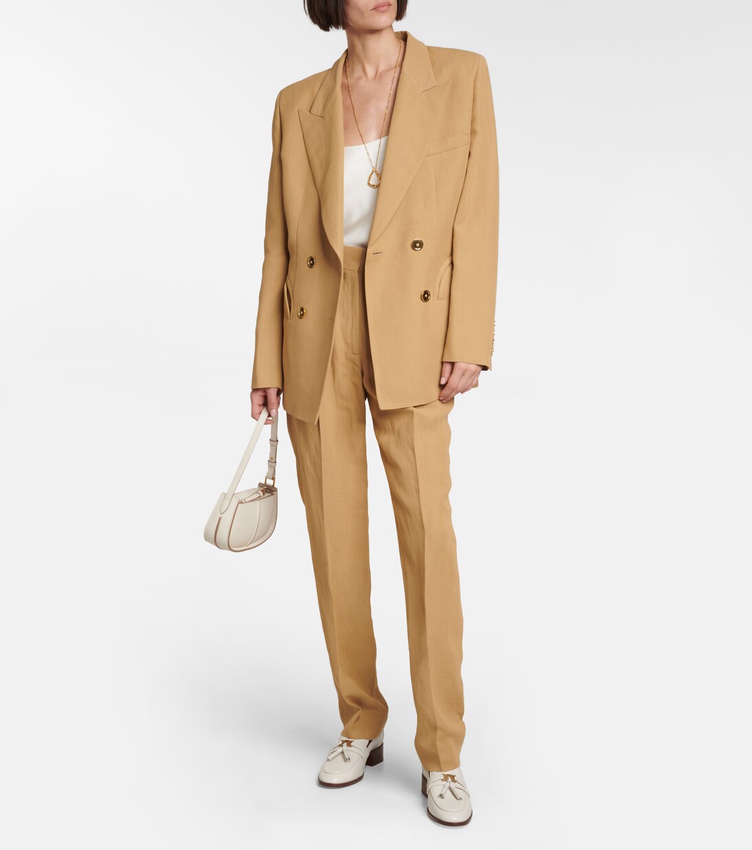 Banker high-rise straight pants in brown - Blaze Milano | Mytheresa