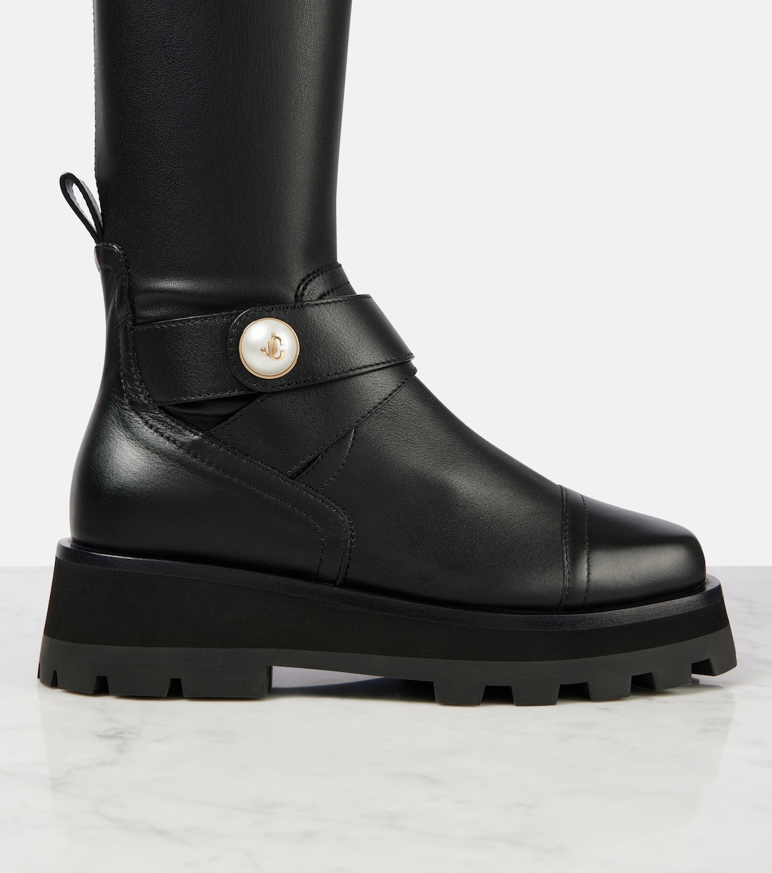 Meena leather over-the-knee boots in black - Jimmy Choo | Mytheresa