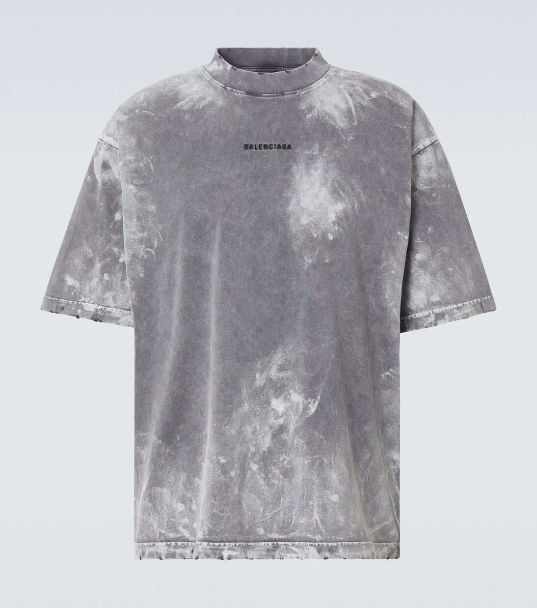 Distressed cotton-blend jersey T-shirt in black - Balenciaga | Mytheresa