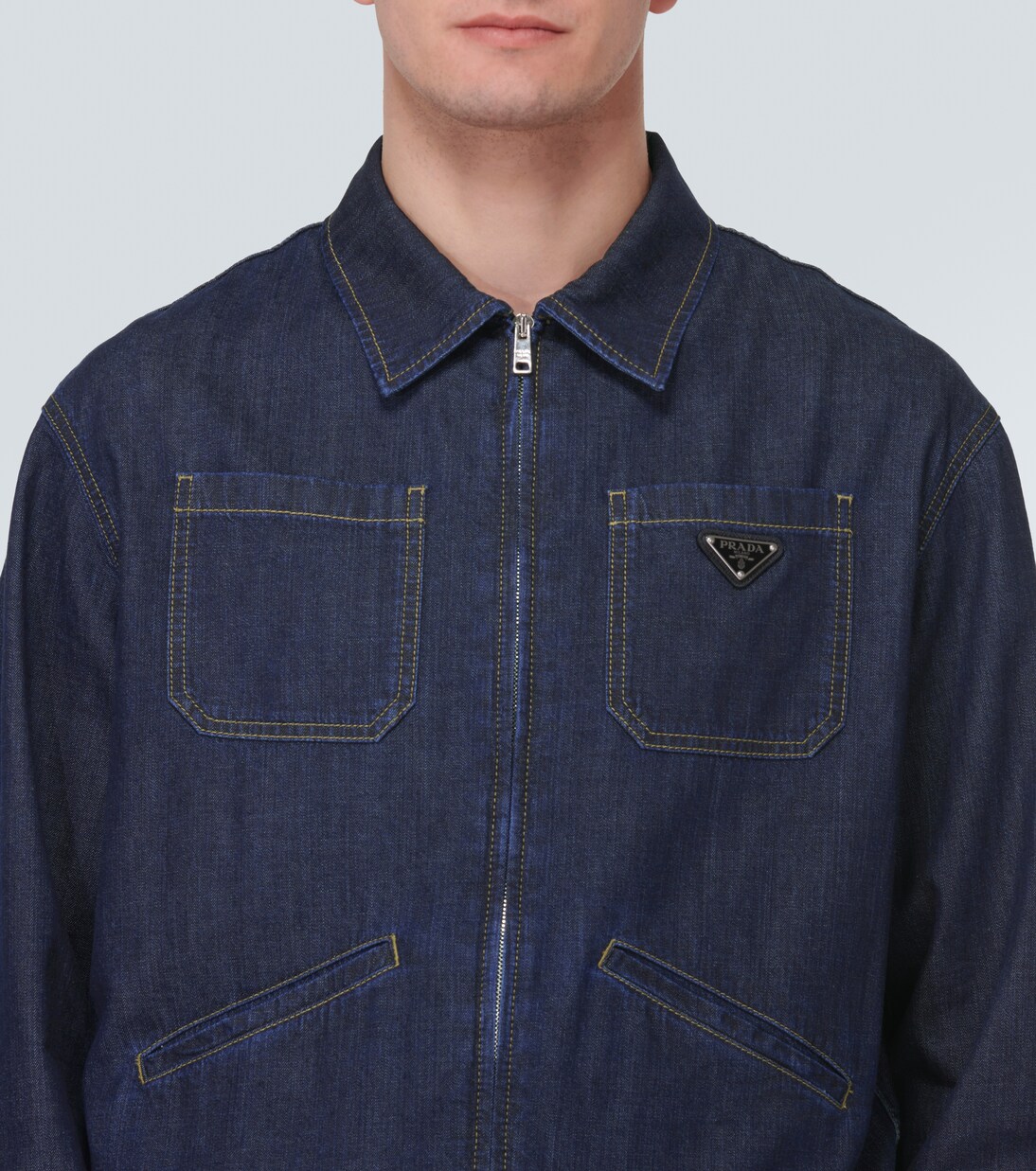 Denim jacket in blue - Prada | Mytheresa