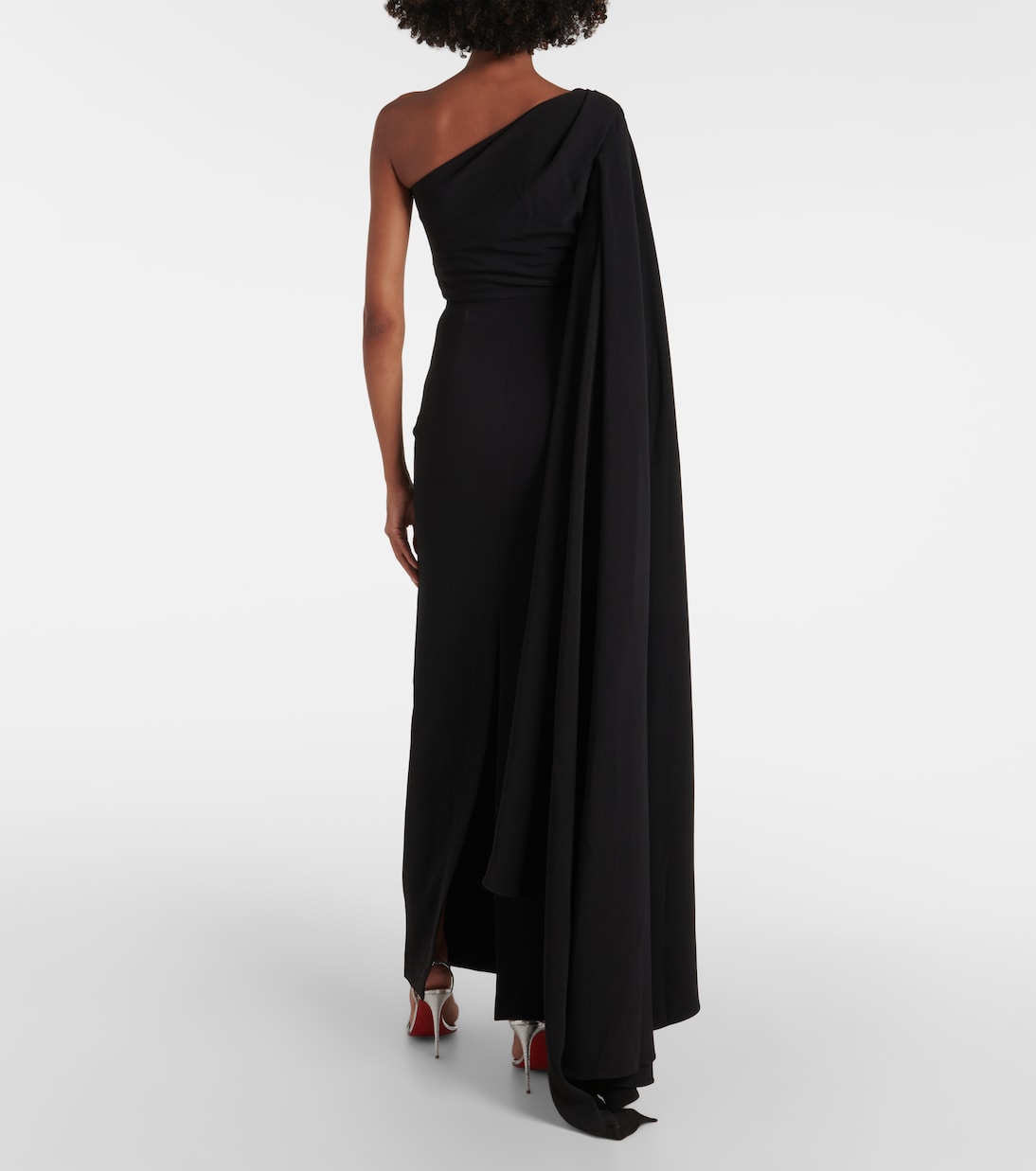Daria one-shoulder gown in black - Solace London | Mytheresa