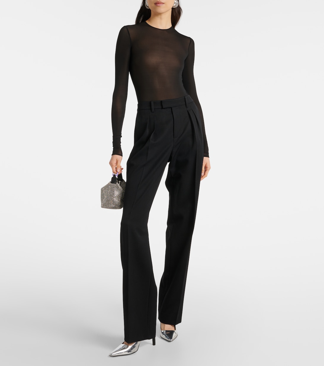 Mesh bodysuit in black - Wardrobe NYC | Mytheresa