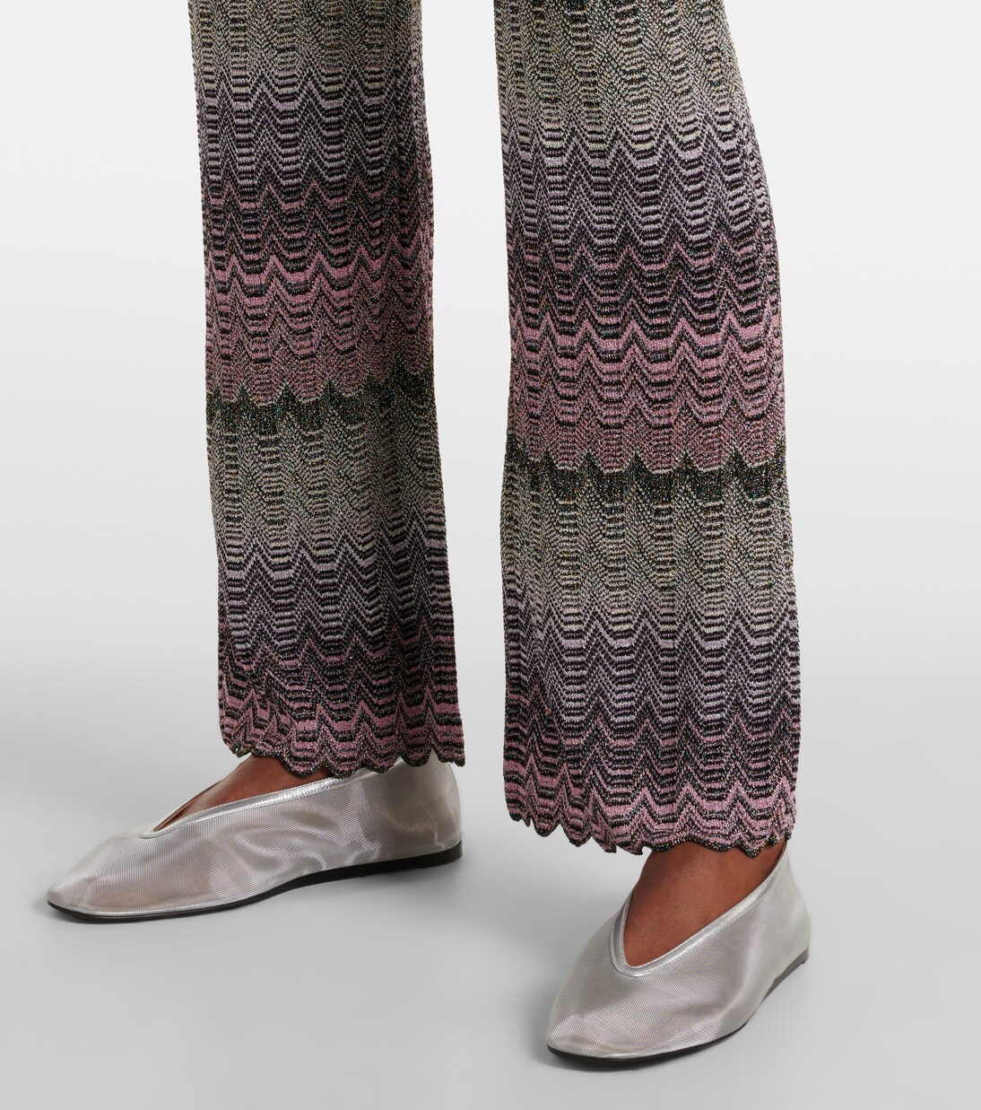 Zigzag high-rise flared pants in multicoloured - Missoni | Mytheresa