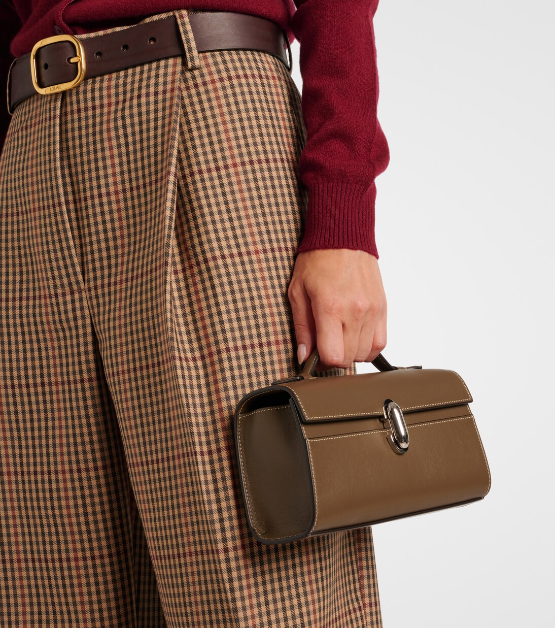 Symmetry Pochette leather tote bag in brown - Savette | Mytheresa