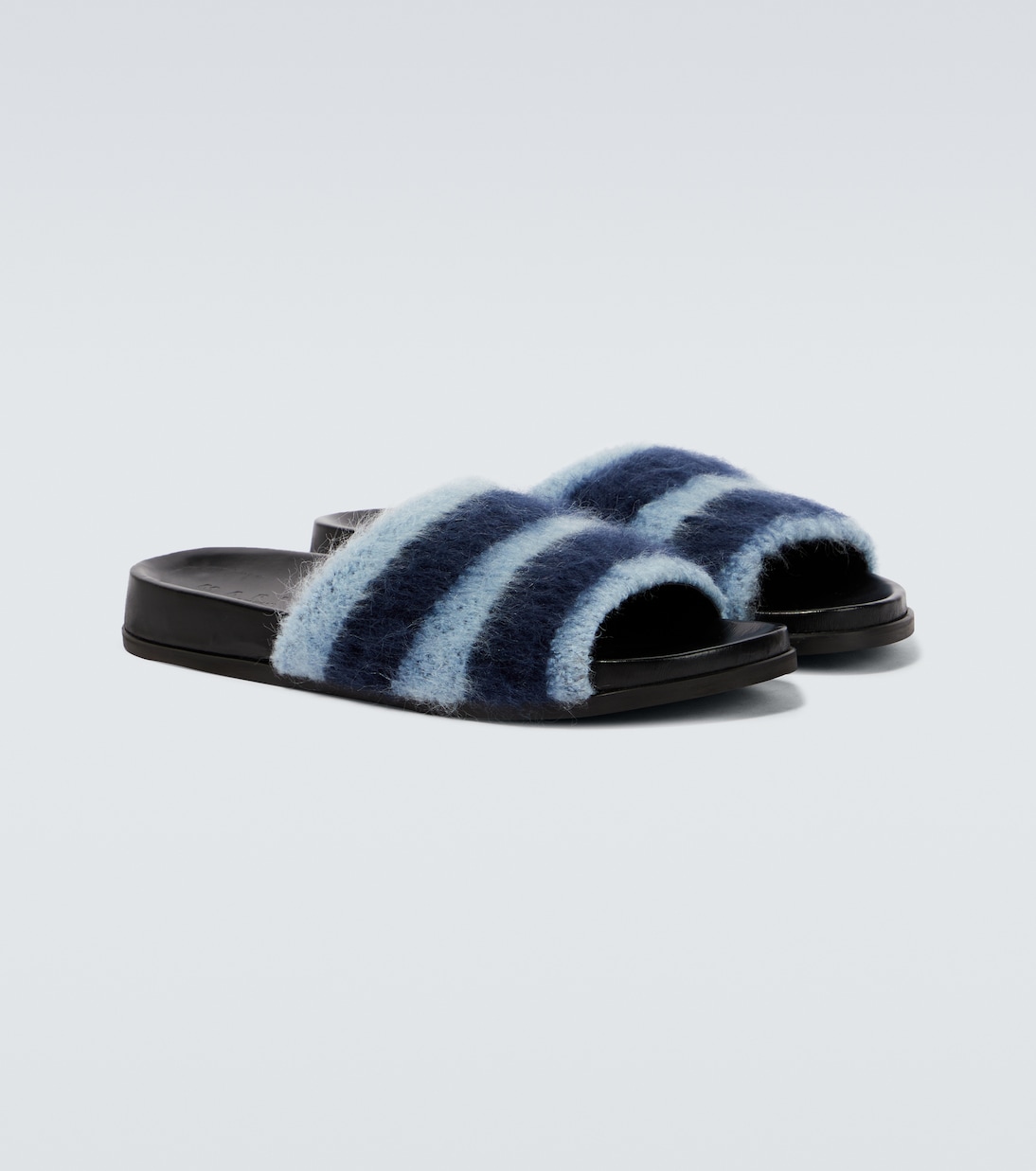 Fussbett striped slides in blue - Marni | Mytheresa