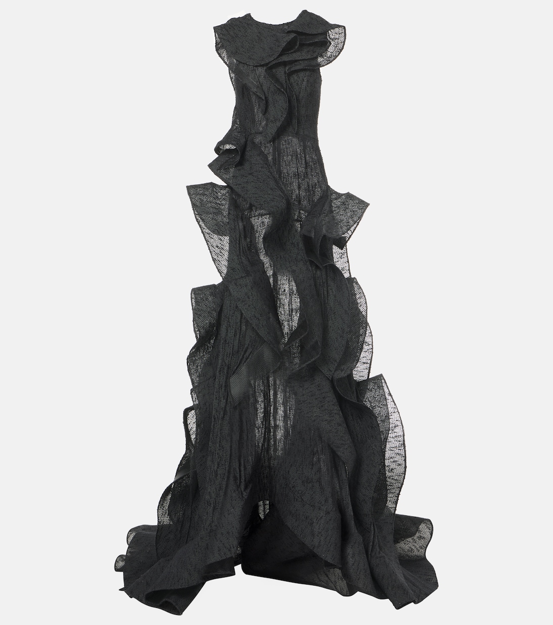 Spiral ruffled gown in black - Maticevski | Mytheresa