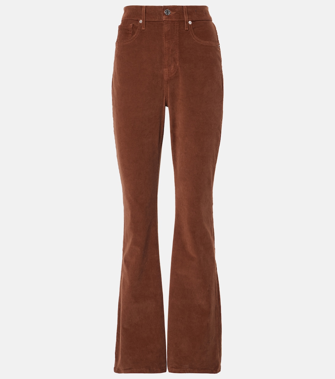 Cameron cotton corduroy flared pants in brown - Veronica Beard | Mytheresa