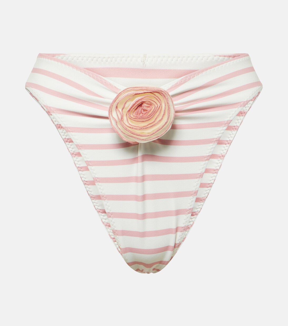 Rose Floral Appliqué Bikini Bottoms In Pink Same Mytheresa
