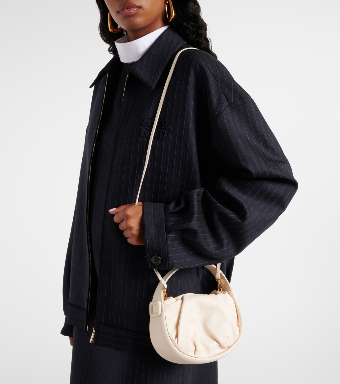 Viv Choc Royale Mini Leather Shoulder Bag In White Roger Vivier Mytheresa