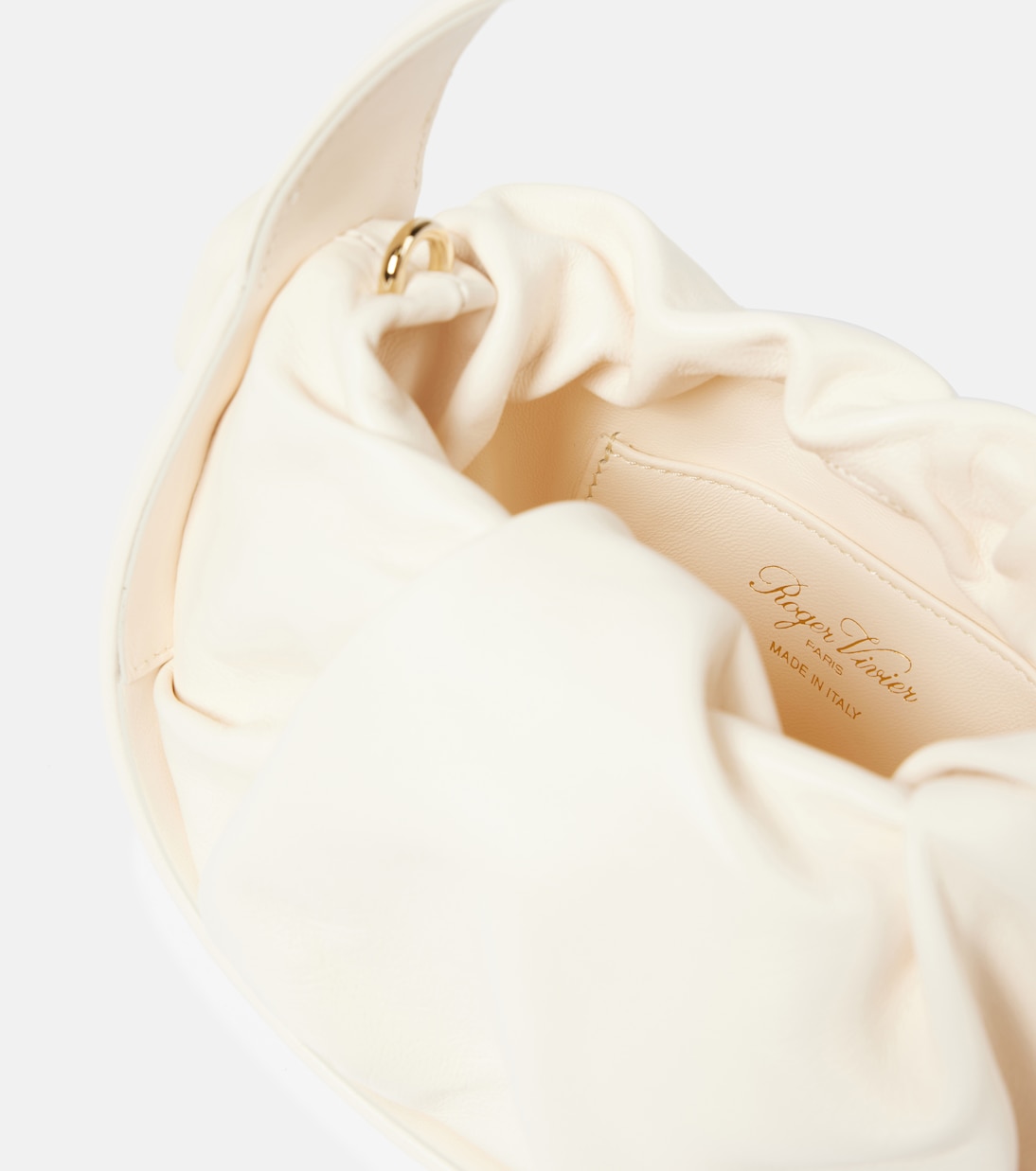 Viv' Choc Royale Mini leather shoulder bag in white - Roger Vivier ...