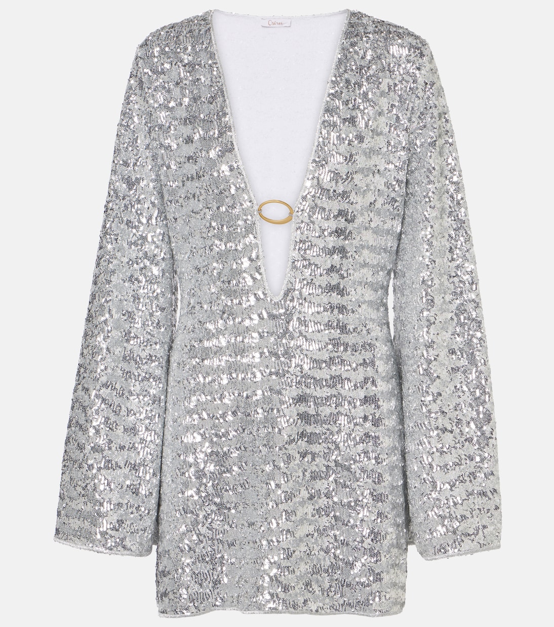 Lumière sequined beach cover-up in silver - Oseree | Mytheresa