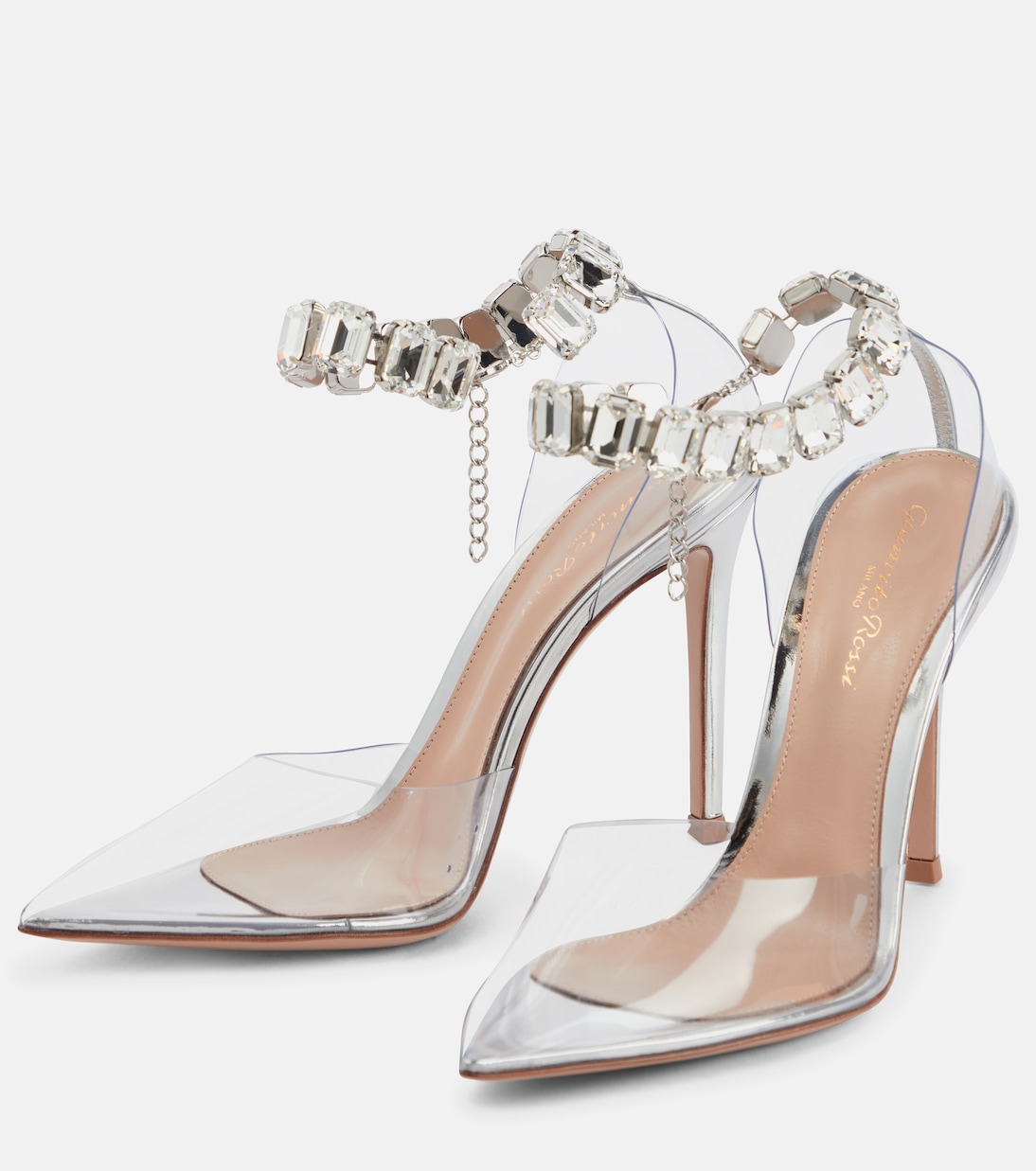 Embellished PVC pumps in neutrals - Gianvito Rossi | Mytheresa