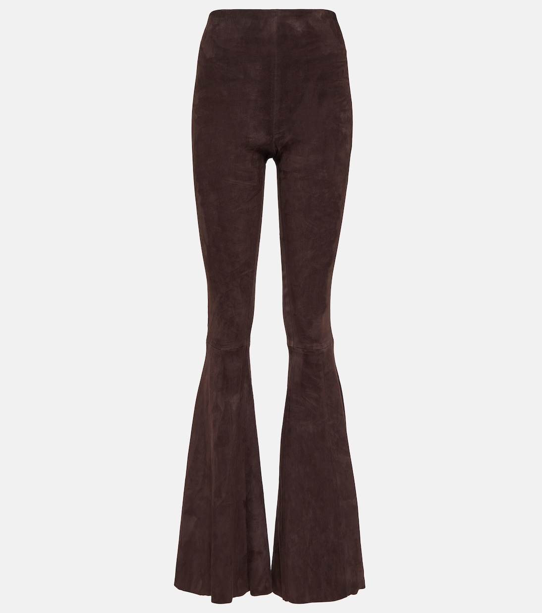Cherilyn high-rise suede flared pants in brown - Stouls | Mytheresa