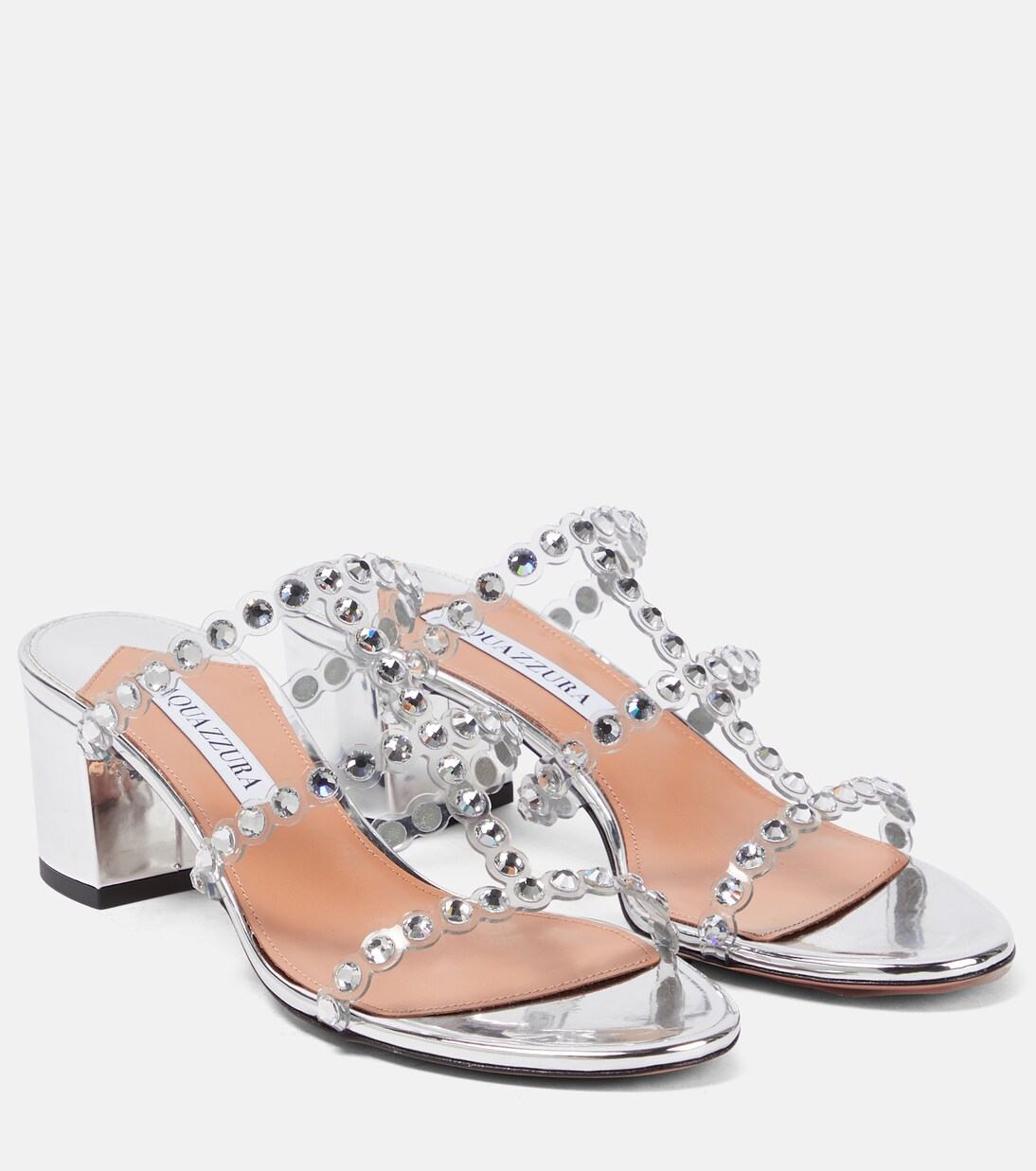 Tequila PVC sandals in silver - Aquazzura | Mytheresa