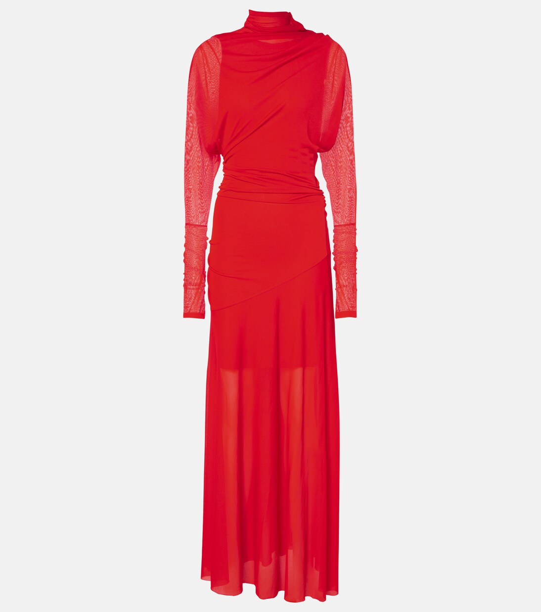Paula sheer crêpe jersey gown in red - Proenza Schouler | Mytheresa