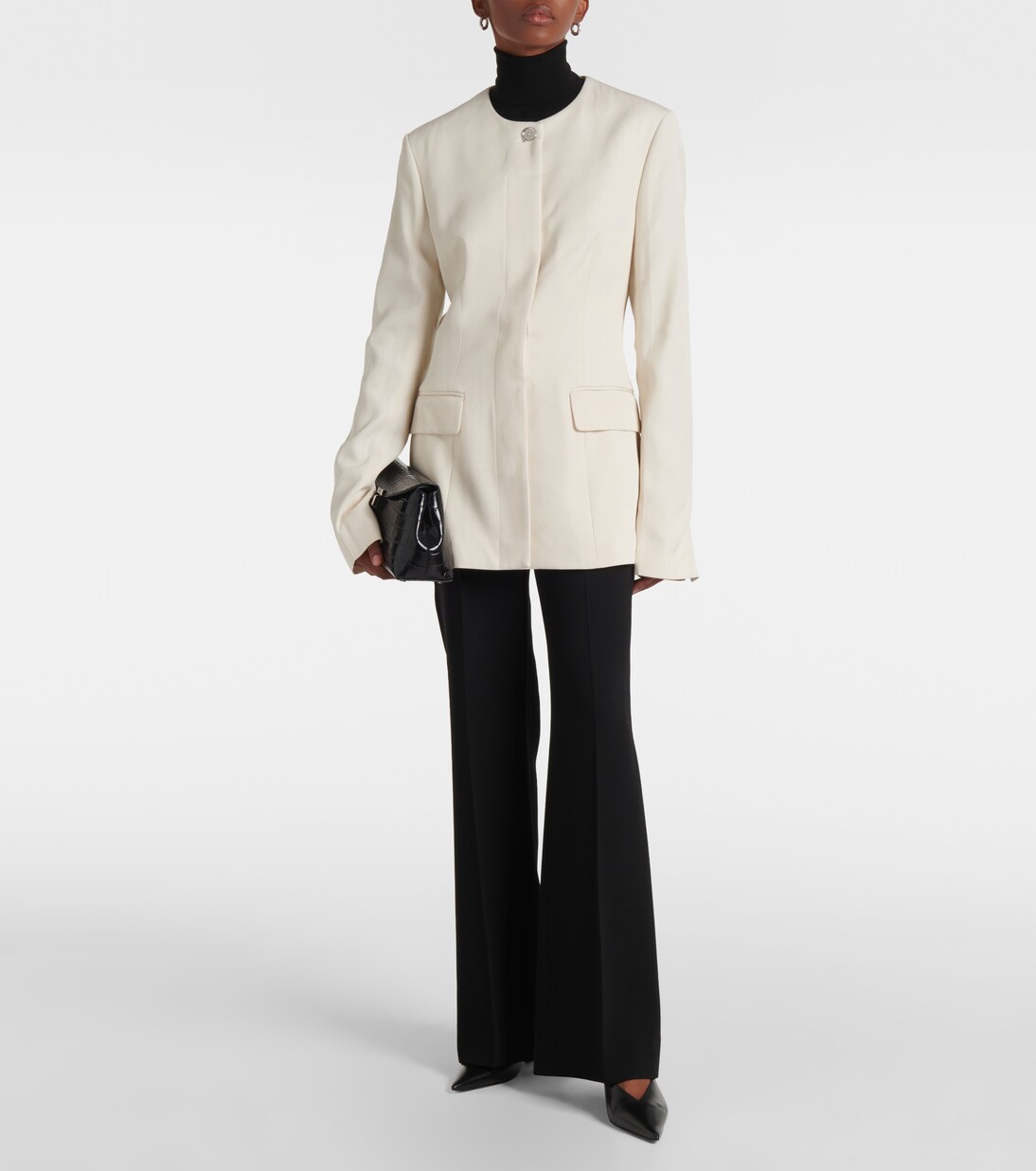 Cinched jacket in white - Toteme | Mytheresa