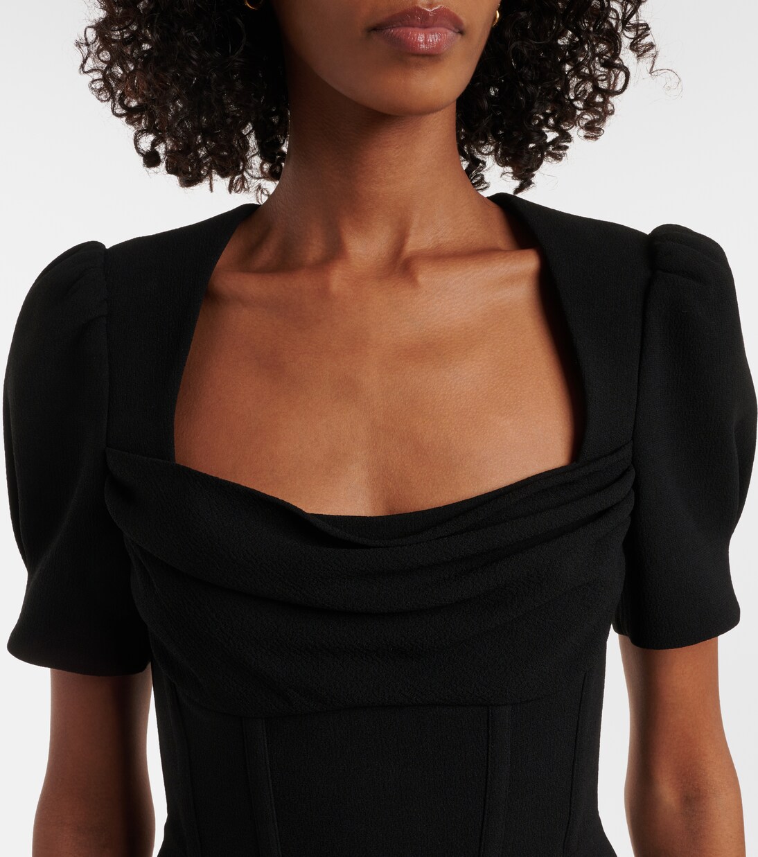 Elora balloon-sleeve midi dress in black - Rebecca Vallance | Mytheresa