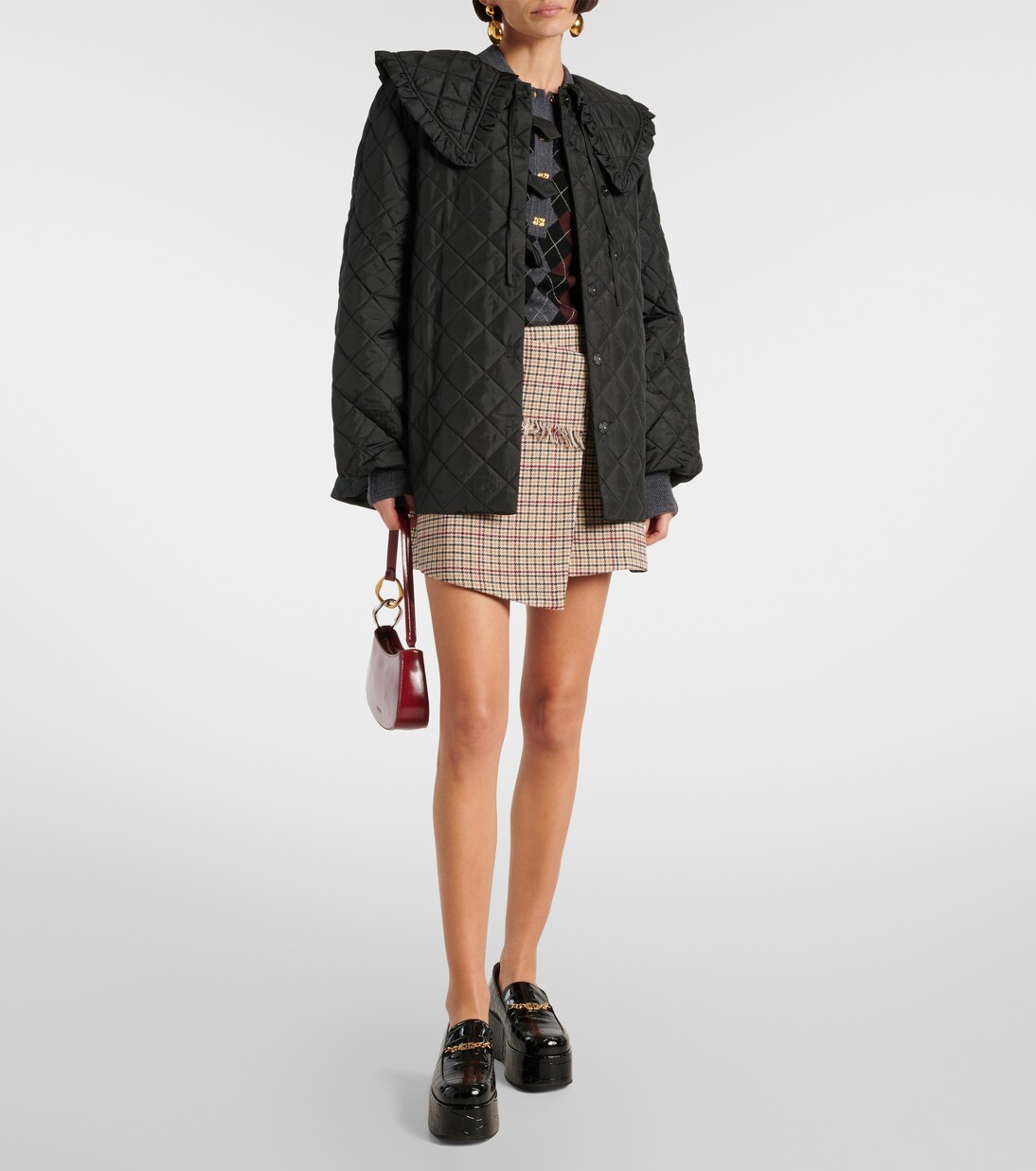 Quilted ripstop jacket in black - Ganni | Mytheresa