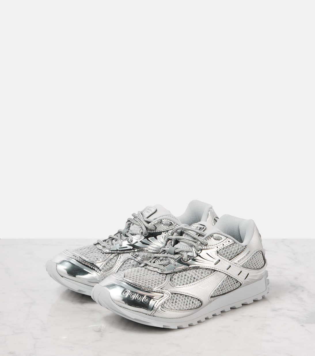 Orbit metallic sneakers in metallic - Bottega Veneta | Mytheresa