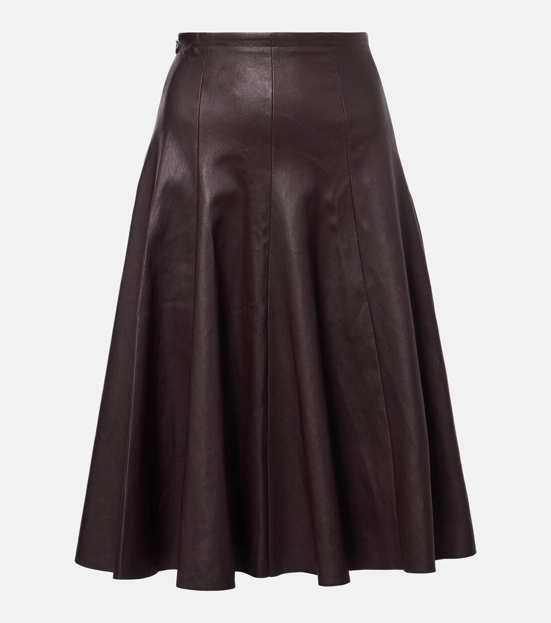 Sabrina leather midi skirt in red - Stouls | Mytheresa
