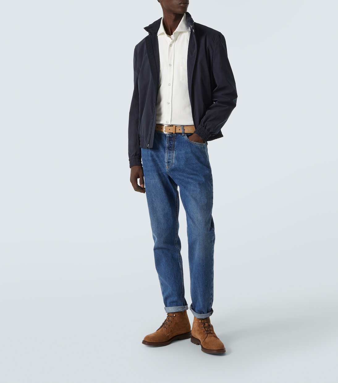 Iconic Fit mid-rise slim jeans in blue - Brunello Cucinelli | Mytheresa