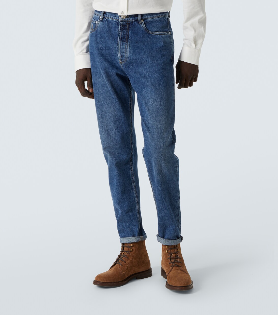 Iconic Fit mid-rise slim jeans in blue - Brunello Cucinelli | Mytheresa