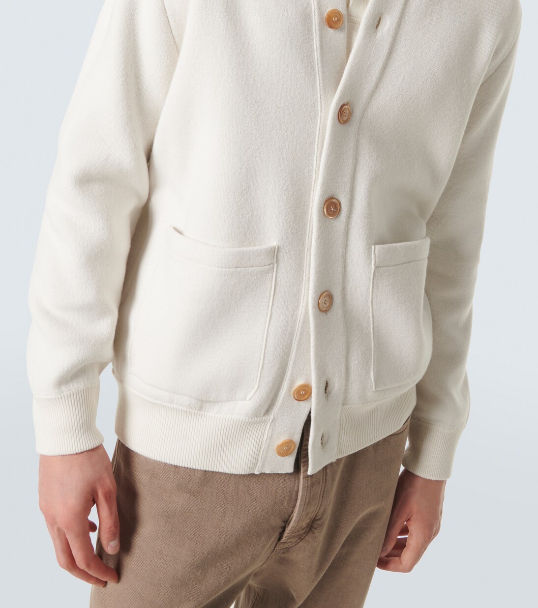 Wool-blend cardigan in white - Brunello Cucinelli | Mytheresa