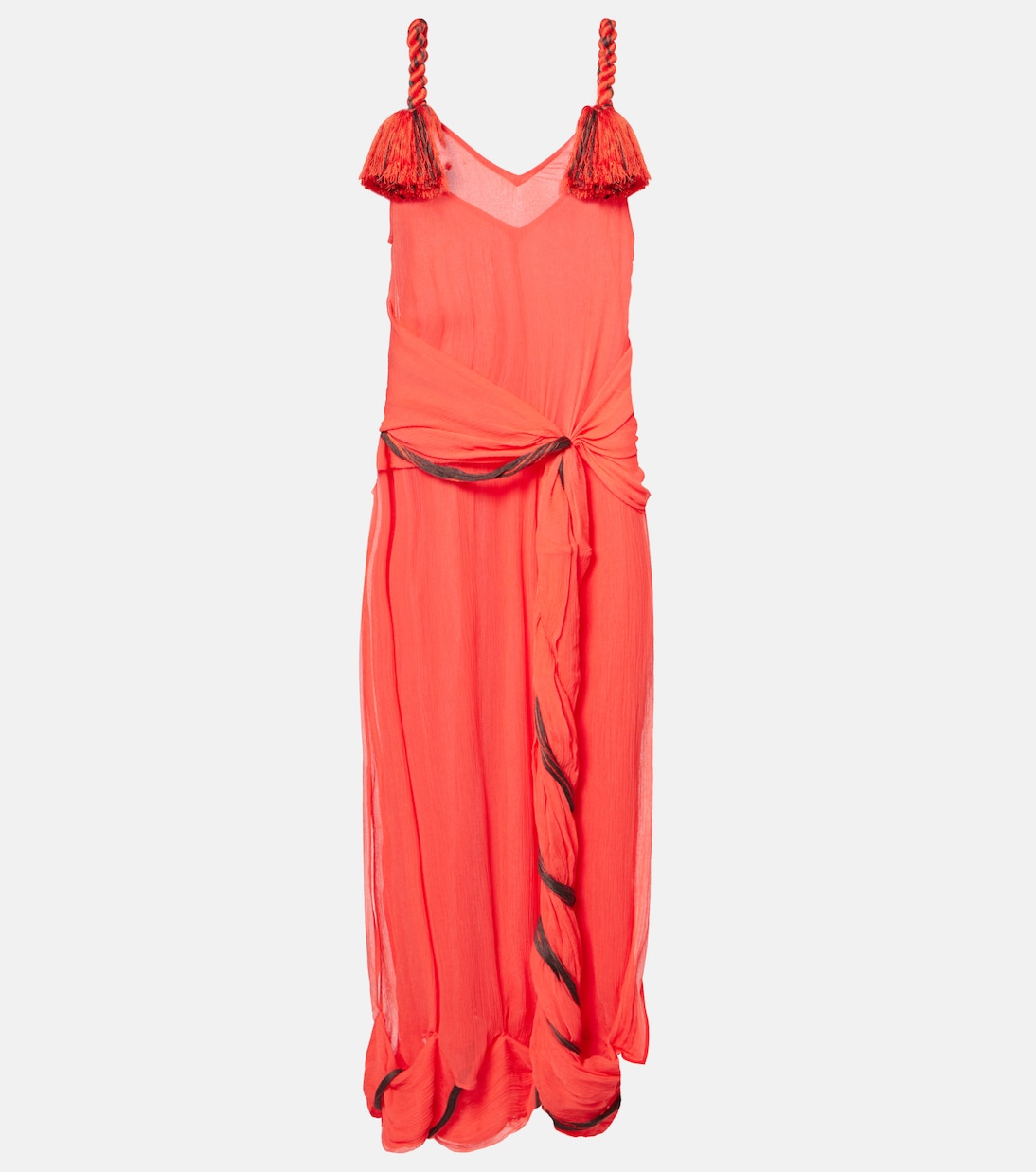 Draped maxi dress in red - JW Anderson | Mytheresa