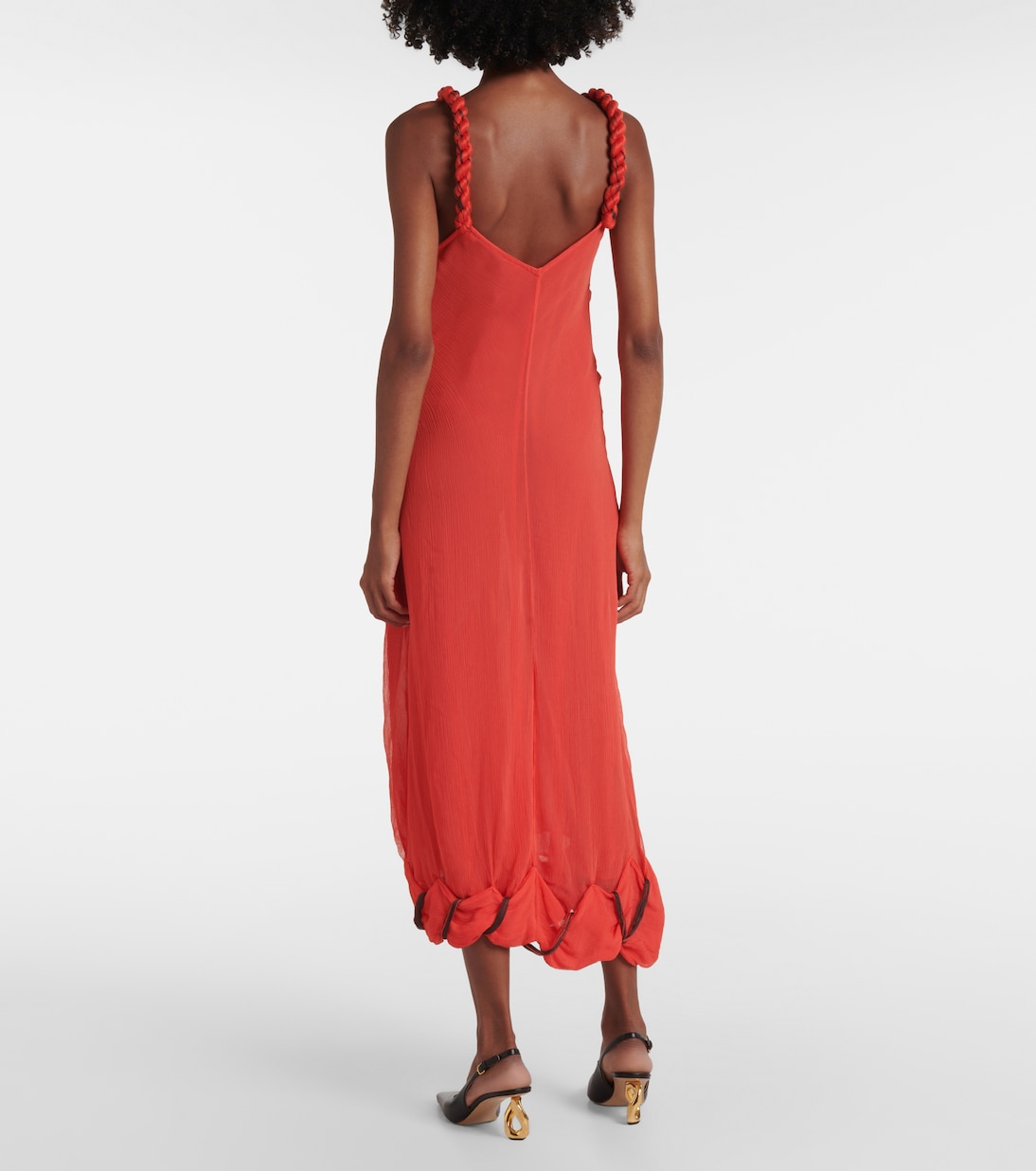 Draped maxi dress in red - JW Anderson | Mytheresa