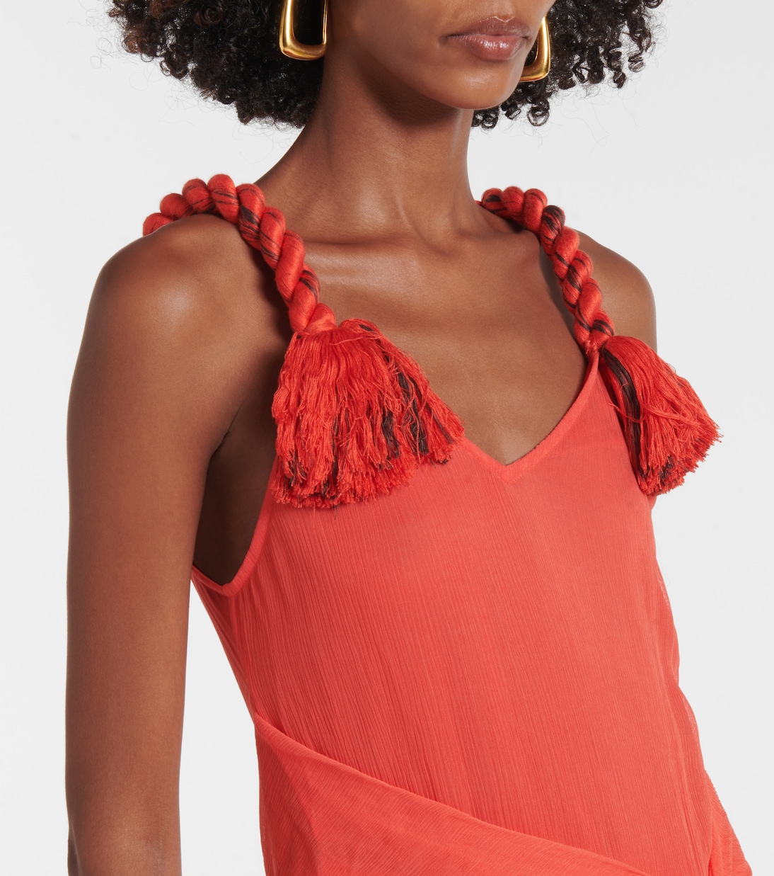 Draped maxi dress in red - JW Anderson | Mytheresa