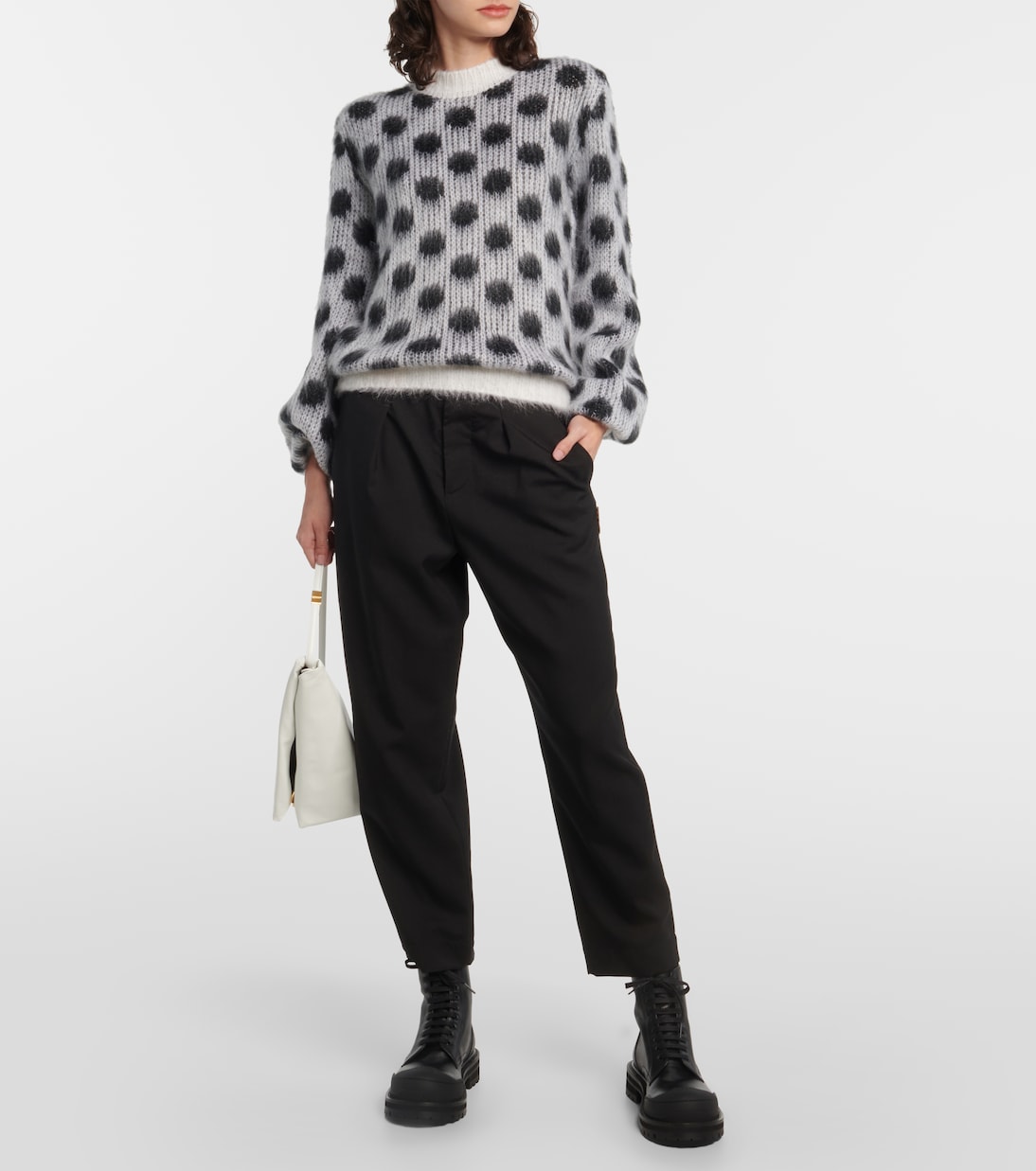 Dada leather combat boots in black - Marni | Mytheresa