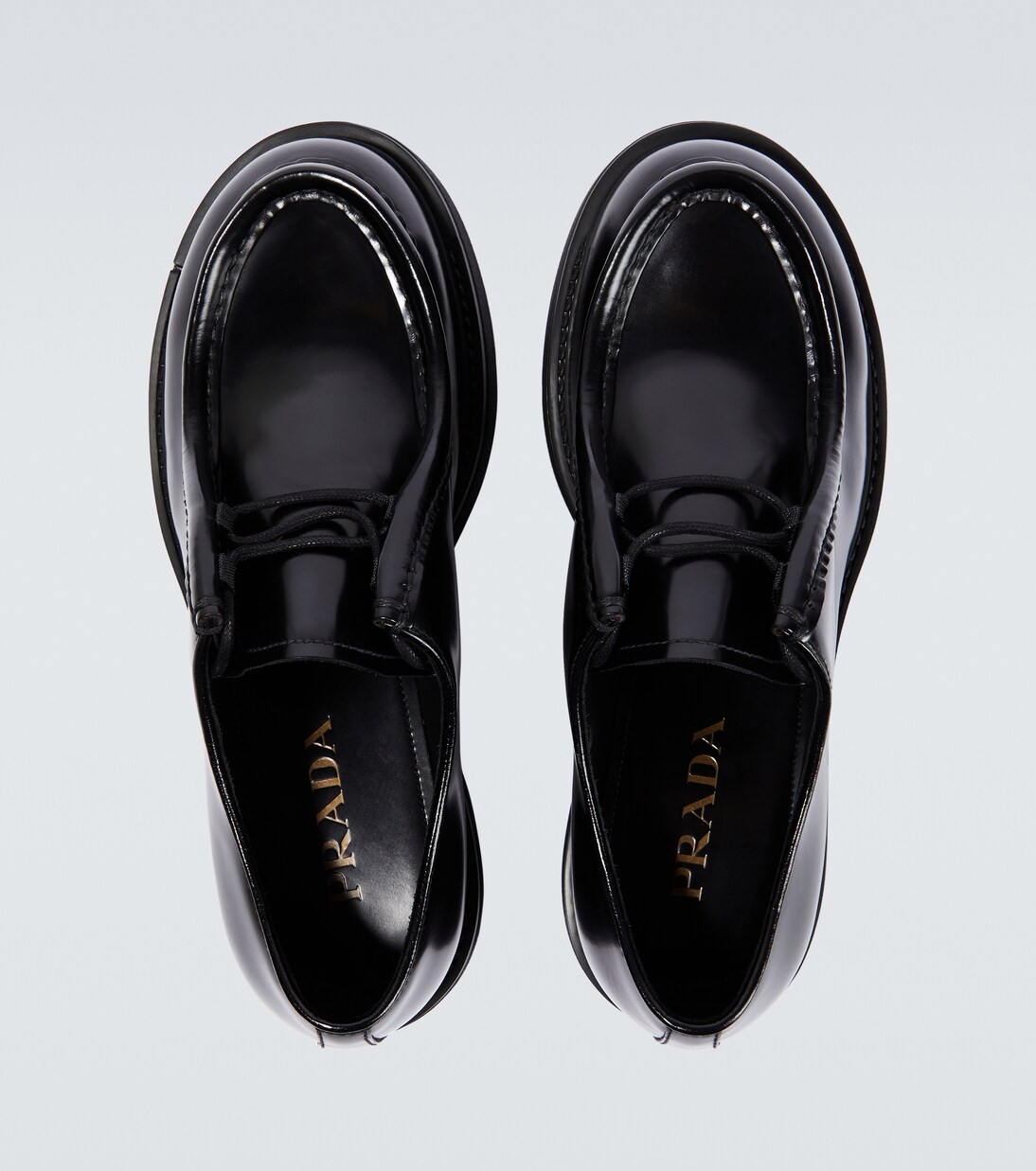 Diapason leather loafers in black - Prada | Mytheresa