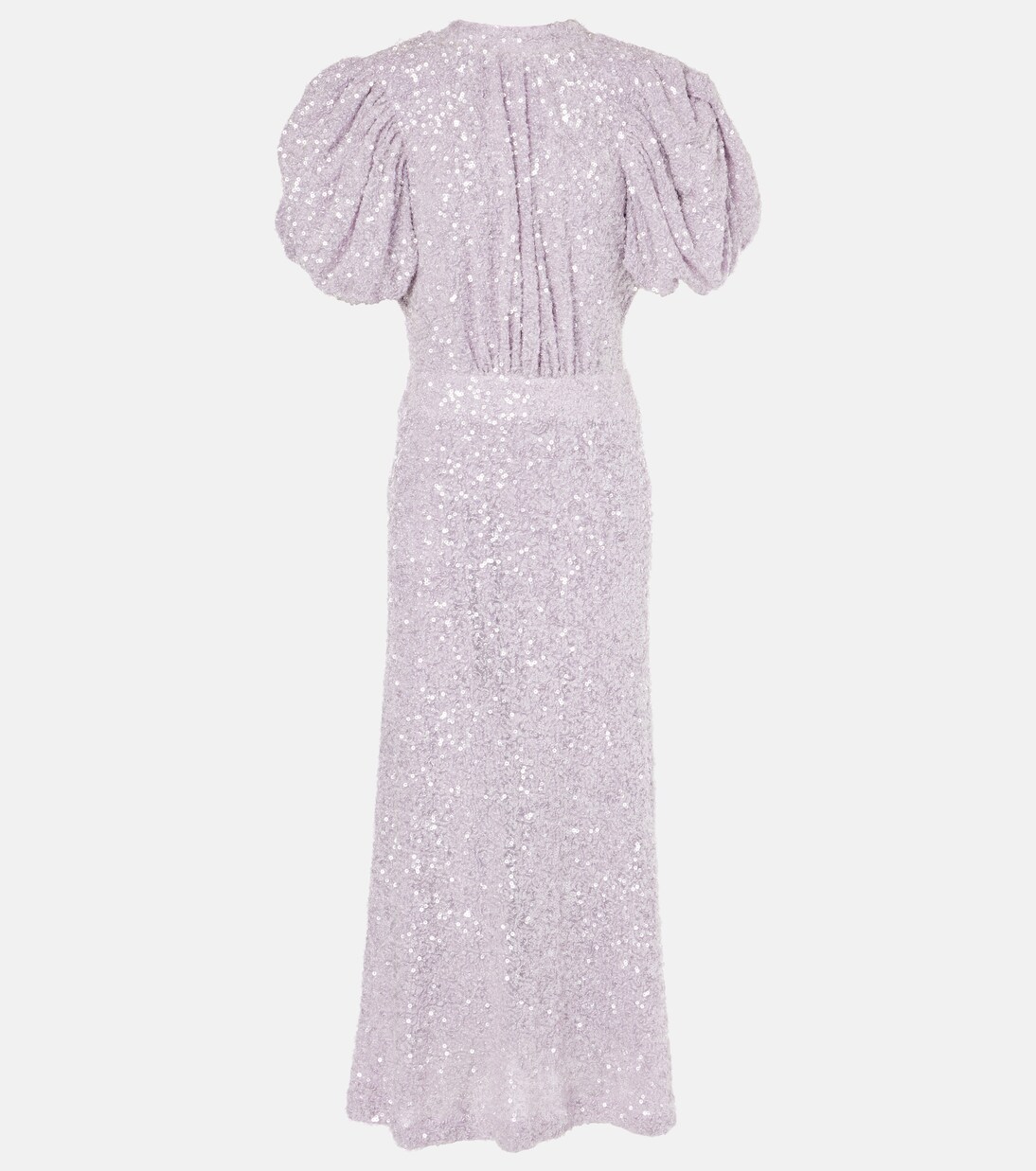Sequined open-back maxi dress in purple - Rotate | Mytheresa
