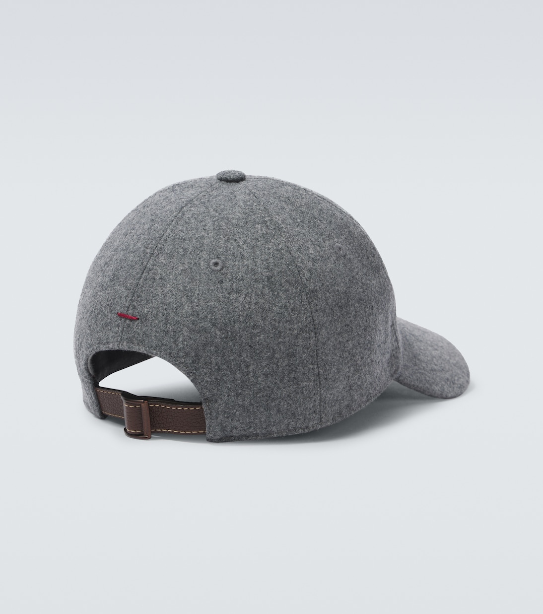 Logo virgin wool flannel baseball cap in grey - Brunello Cucinelli ...