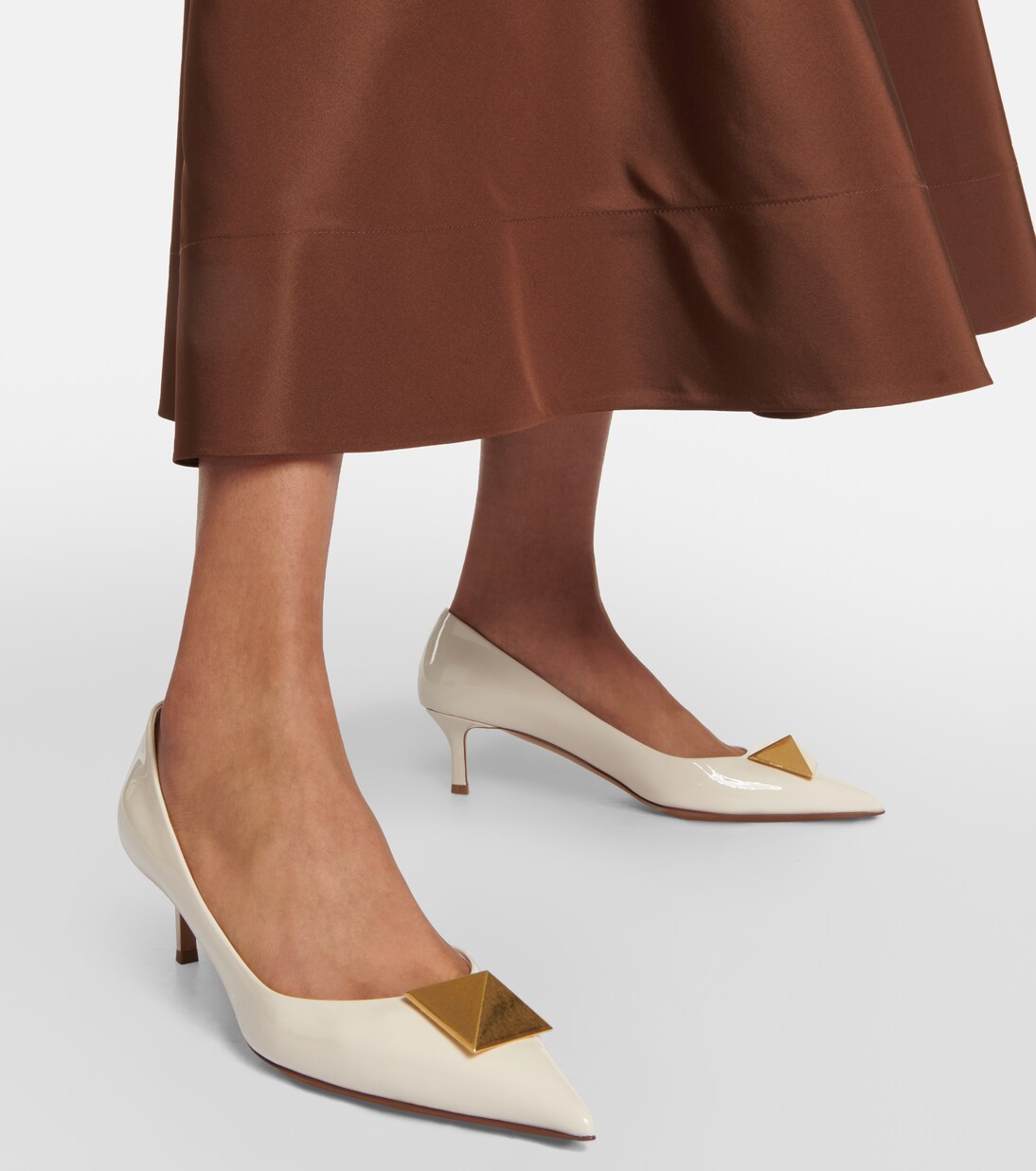 One Stud patent leather pumps in white - Valentino Garavani | Mytheresa
