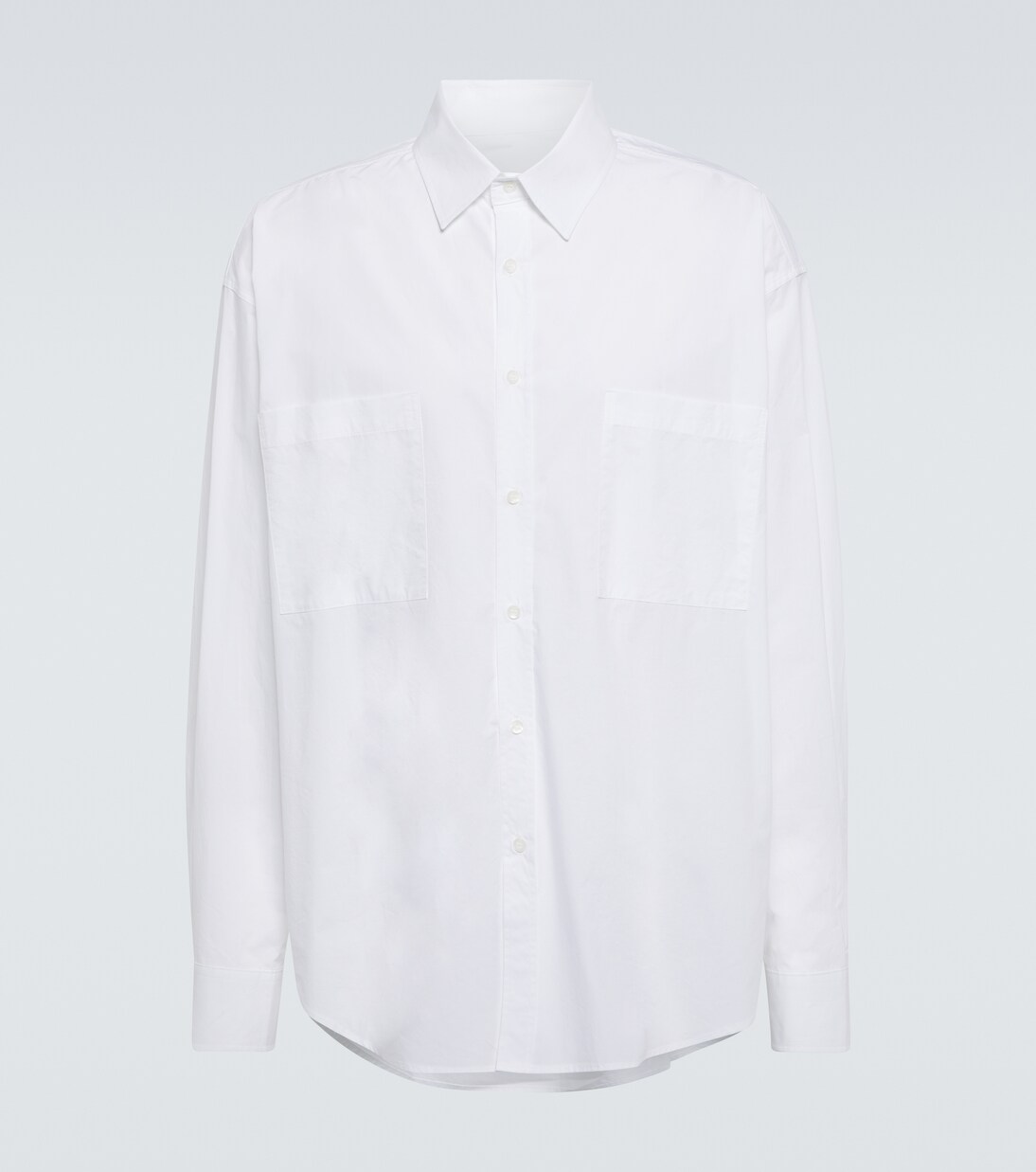 Oxford-Hemd Gus aus Baumwollpopeline in Weiß - The Frankie Shop | Mytheresa