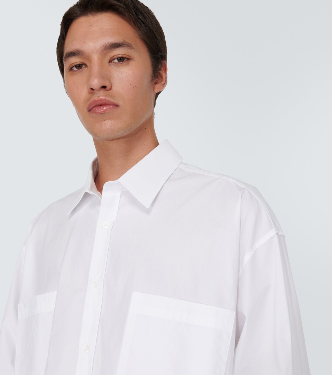 Oxford-Hemd Gus aus Baumwollpopeline in Weiß - The Frankie Shop | Mytheresa