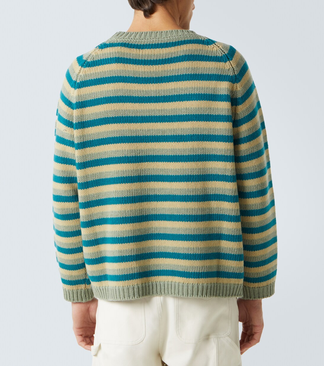 Jersey Mossy Glenn de lana a rayas en verde - Bode | Mytheresa