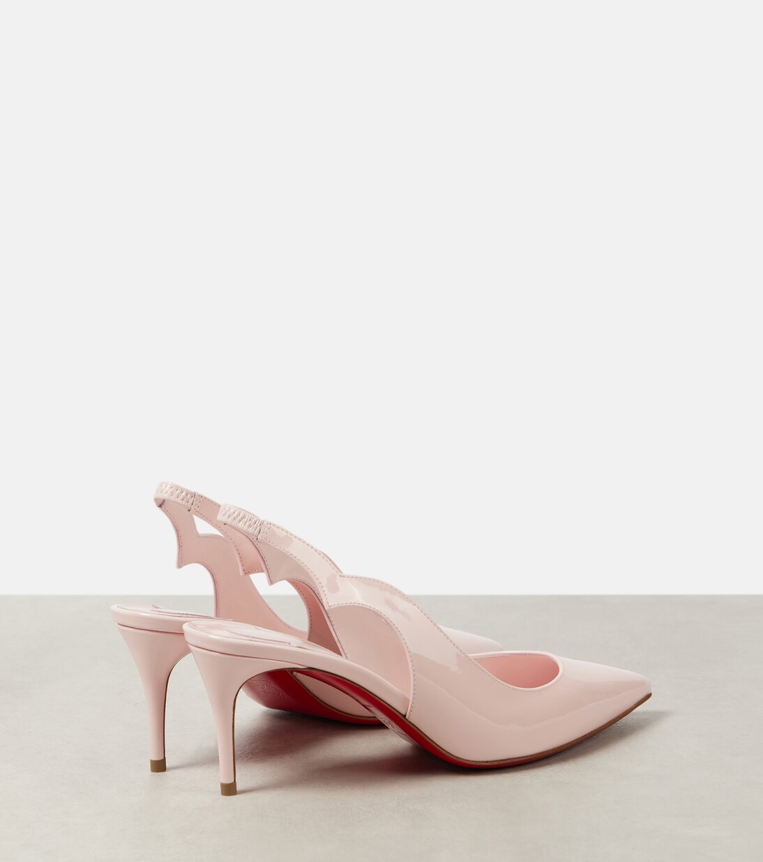 Hot Chick Sling 70 leather slingback pumps in pink - Christian ...