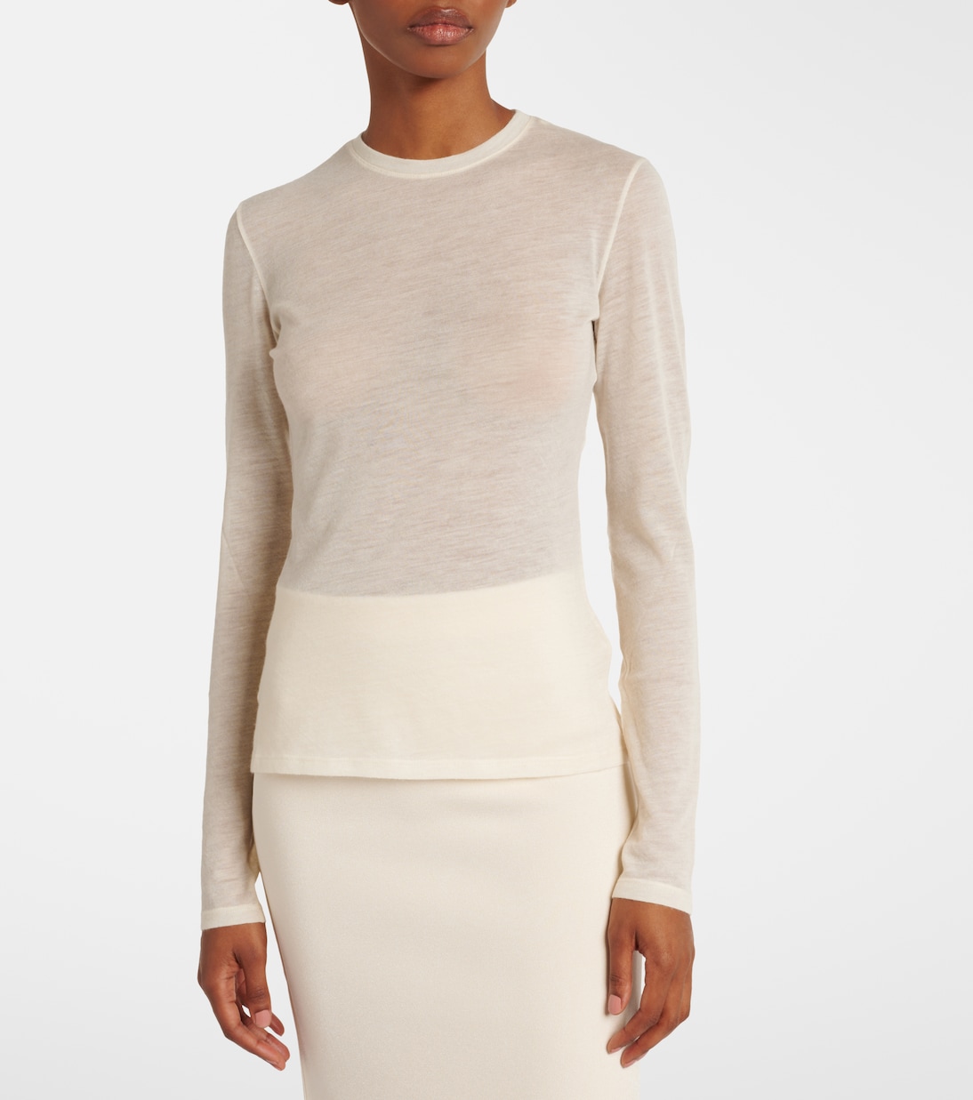 Iverness cashmere top in white - The Row | Mytheresa