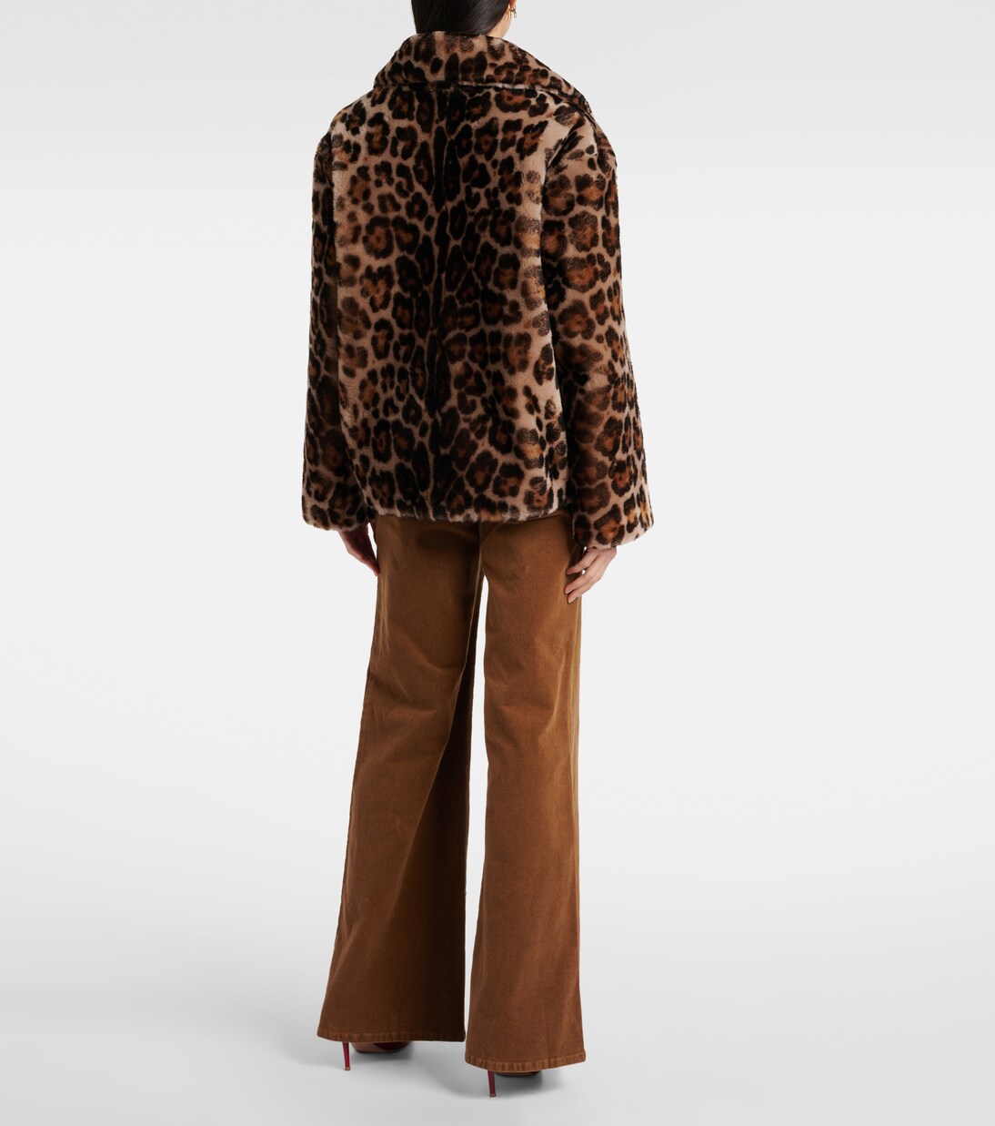 Cleophee leopard-print shearling coat in brown - Nili Lotan | Mytheresa