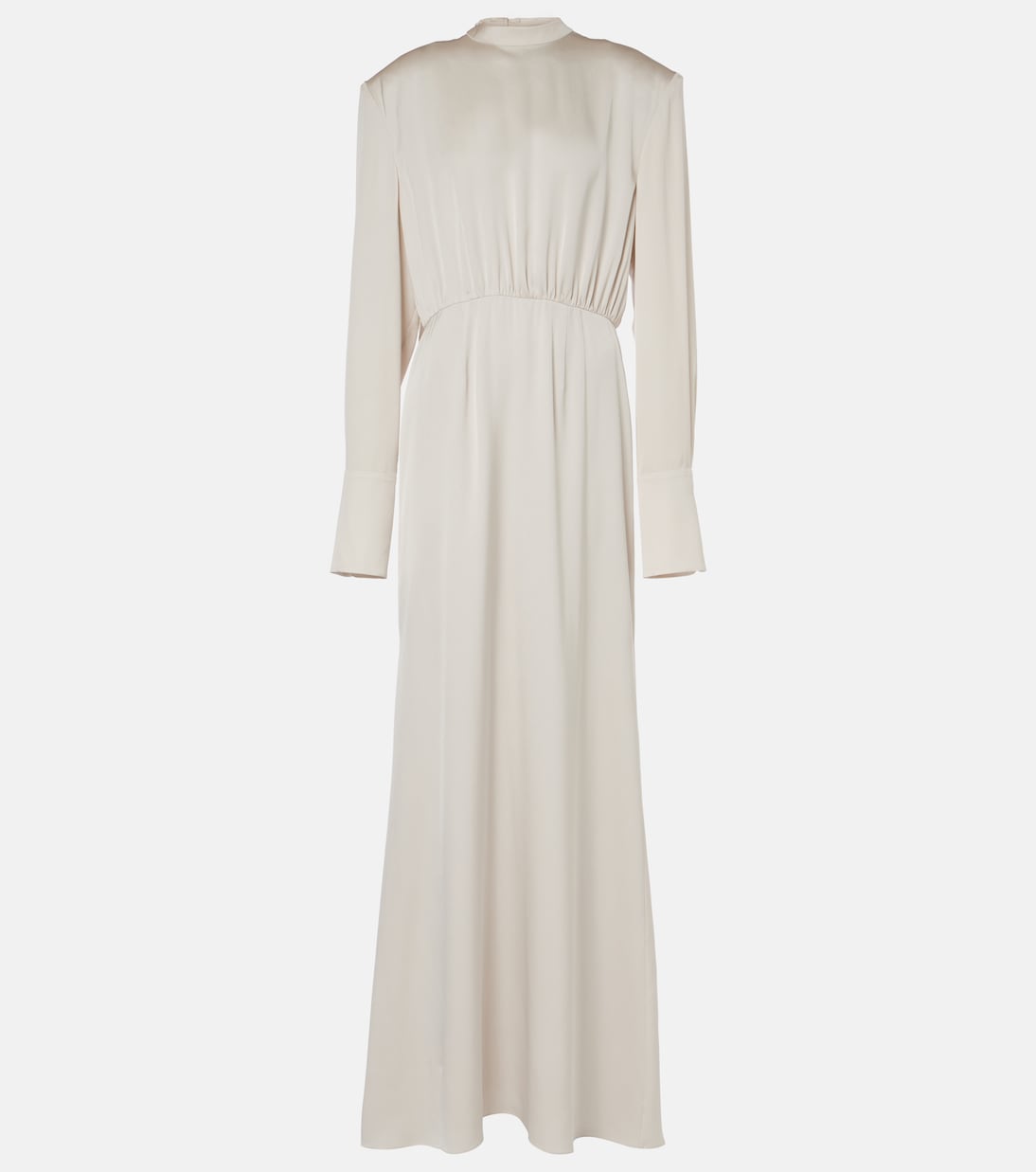 Gathered silk gown in beige - Magda Butrym | Mytheresa