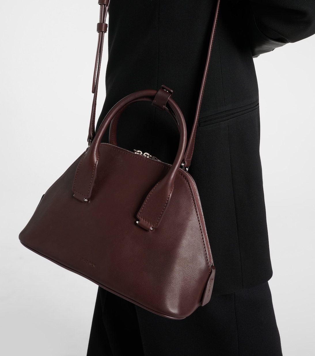 Devon Mini leather tote bag in brown - The Row | Mytheresa