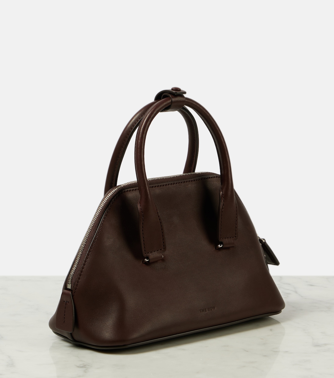 Devon Mini leather tote bag in brown - The Row | Mytheresa