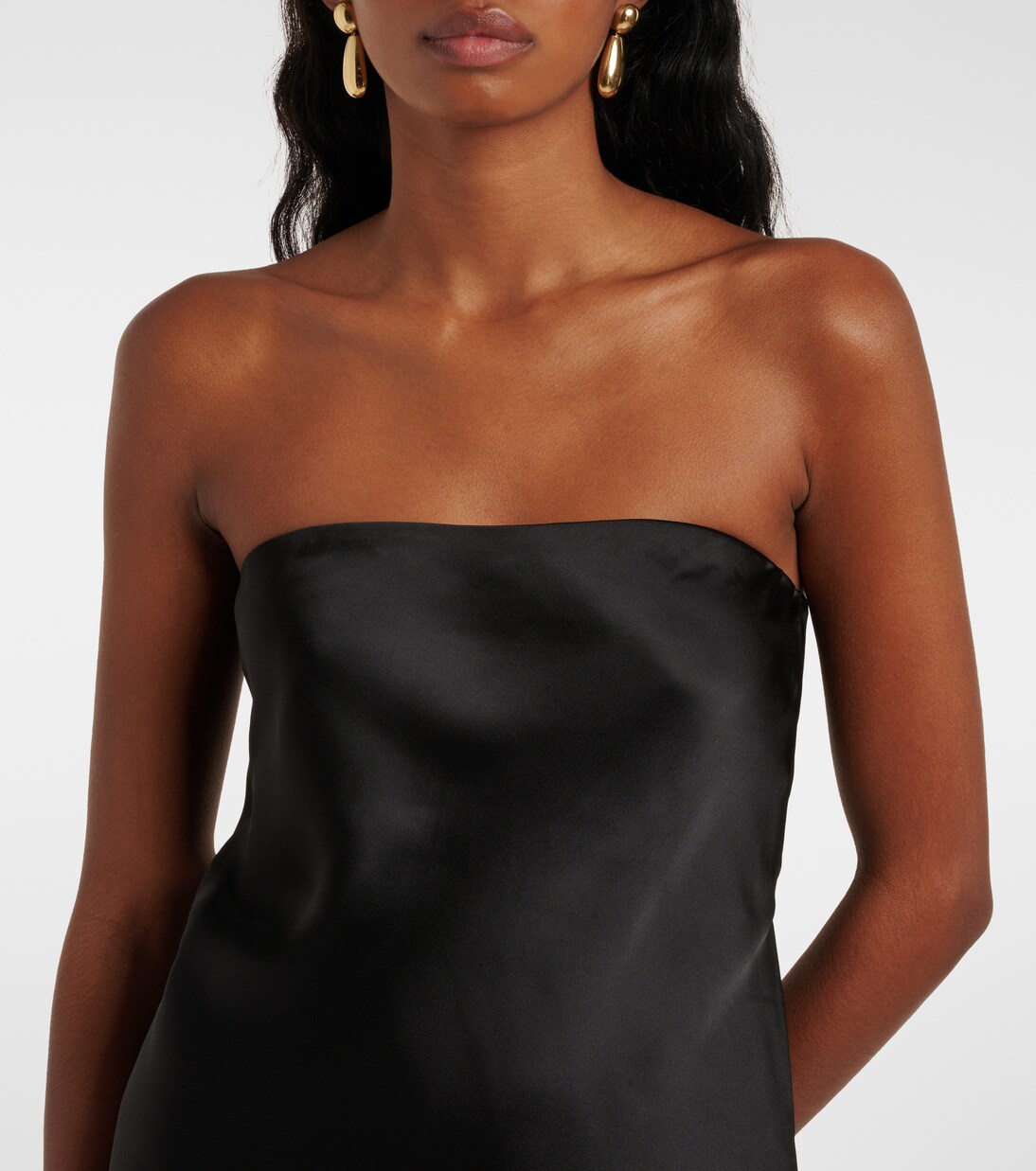 Crêpe satin minidress in black - Norma Kamali | Mytheresa