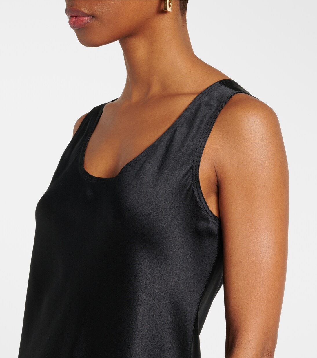 Banjo silk satin midi dress in black - Max Mara | Mytheresa