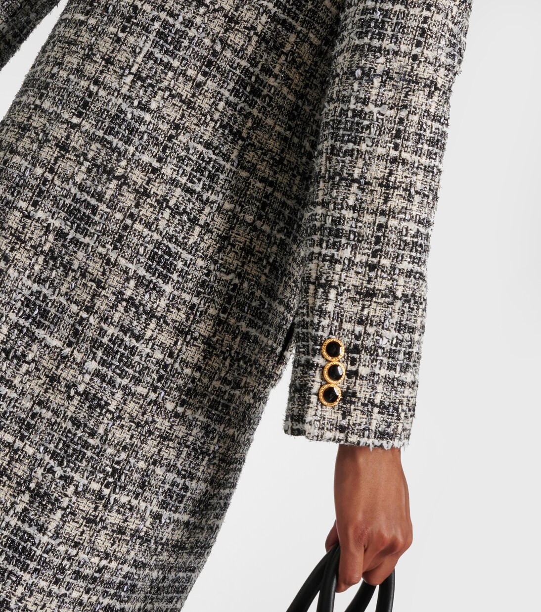 Lurex® tweed coat in white - Alessandra Rich | Mytheresa