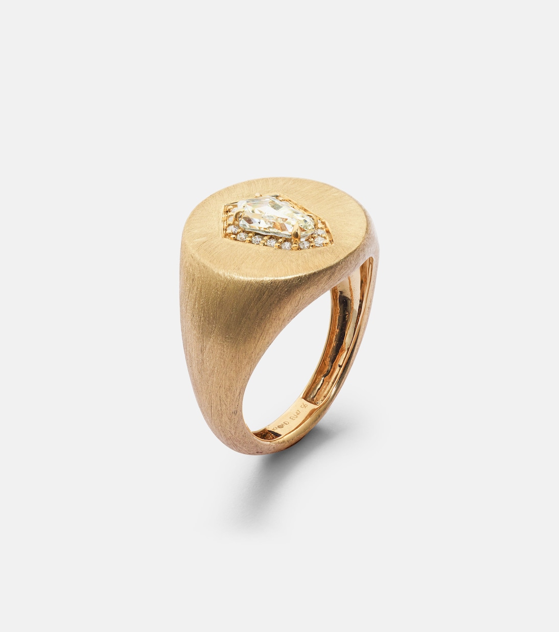 Kite 18kt gold pinky ring with diamonds in gold - Kamyen | Mytheresa