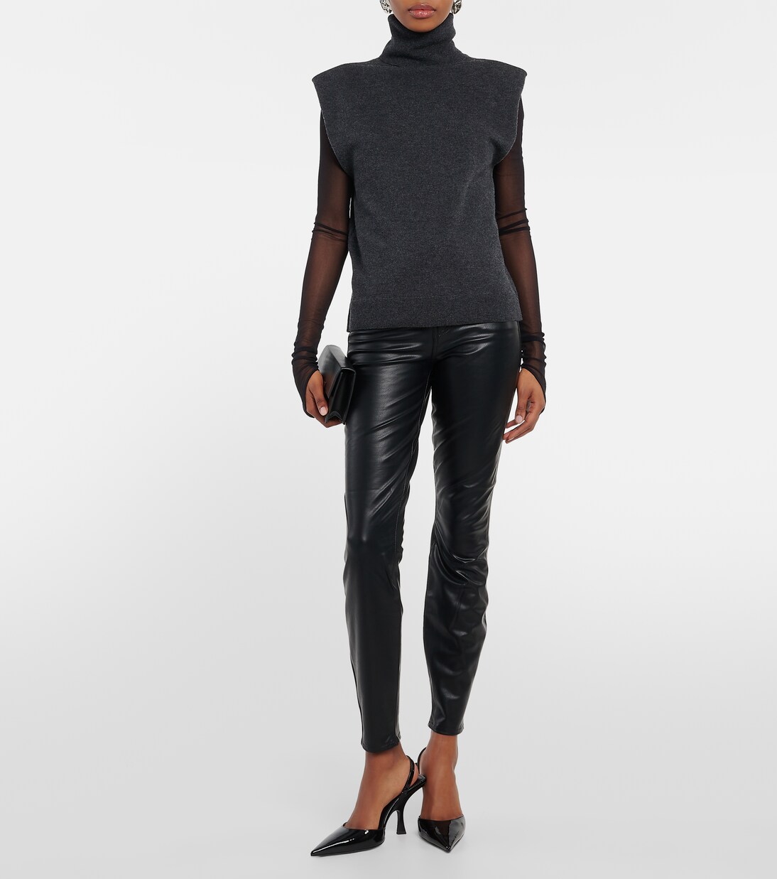 Debbie faux leather slim pants in black - Veronica Beard | Mytheresa